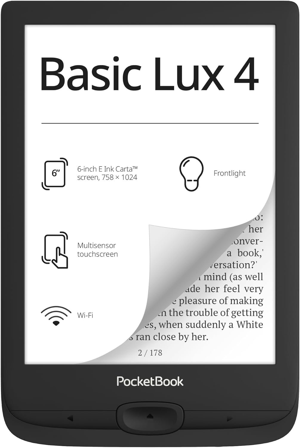 PocketBook Basic Lux 4: El e-reader ligero y compacto para leer en ...